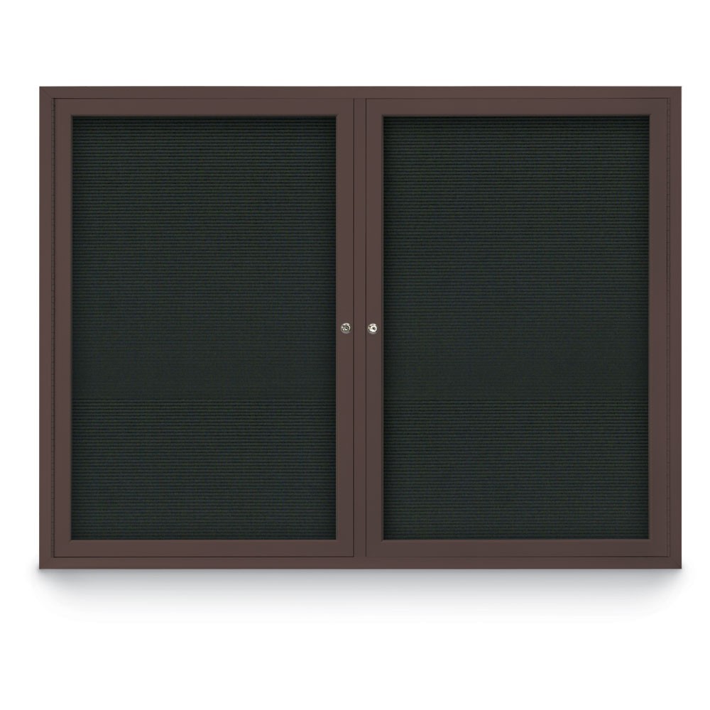 48" x 36" Double Door Enclosed Indoor Letterboard with Black felt ...