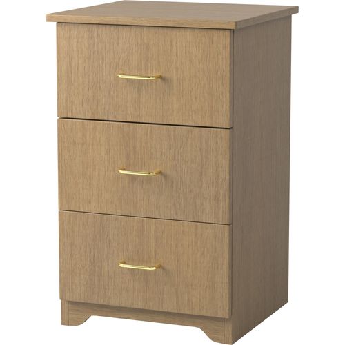 Maxwell Thomas® Quick-Ship Plymouth Bedside Cabinet, 3 Drawers - Casegood Finish: Fusion Maple ...