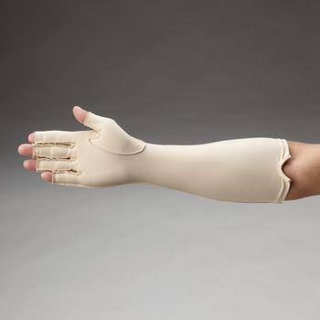 Rolyan Compression Gloves, Forearm Length, Left, Medium, Open Glove ...