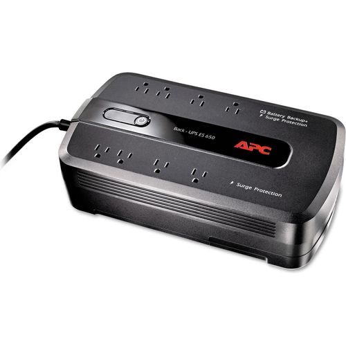 APC® BE650G1 Back-UPS ES 650 Battery Backup System, 8 Outlets, 650VA ...