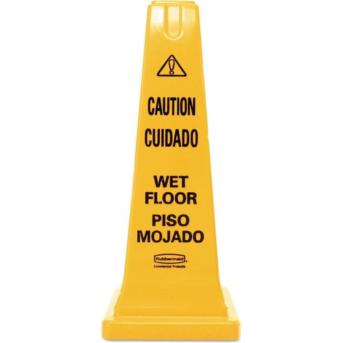 Rubbermaid® Commercial Caution, Wet Floor Safety Cone, 25"H, English ...